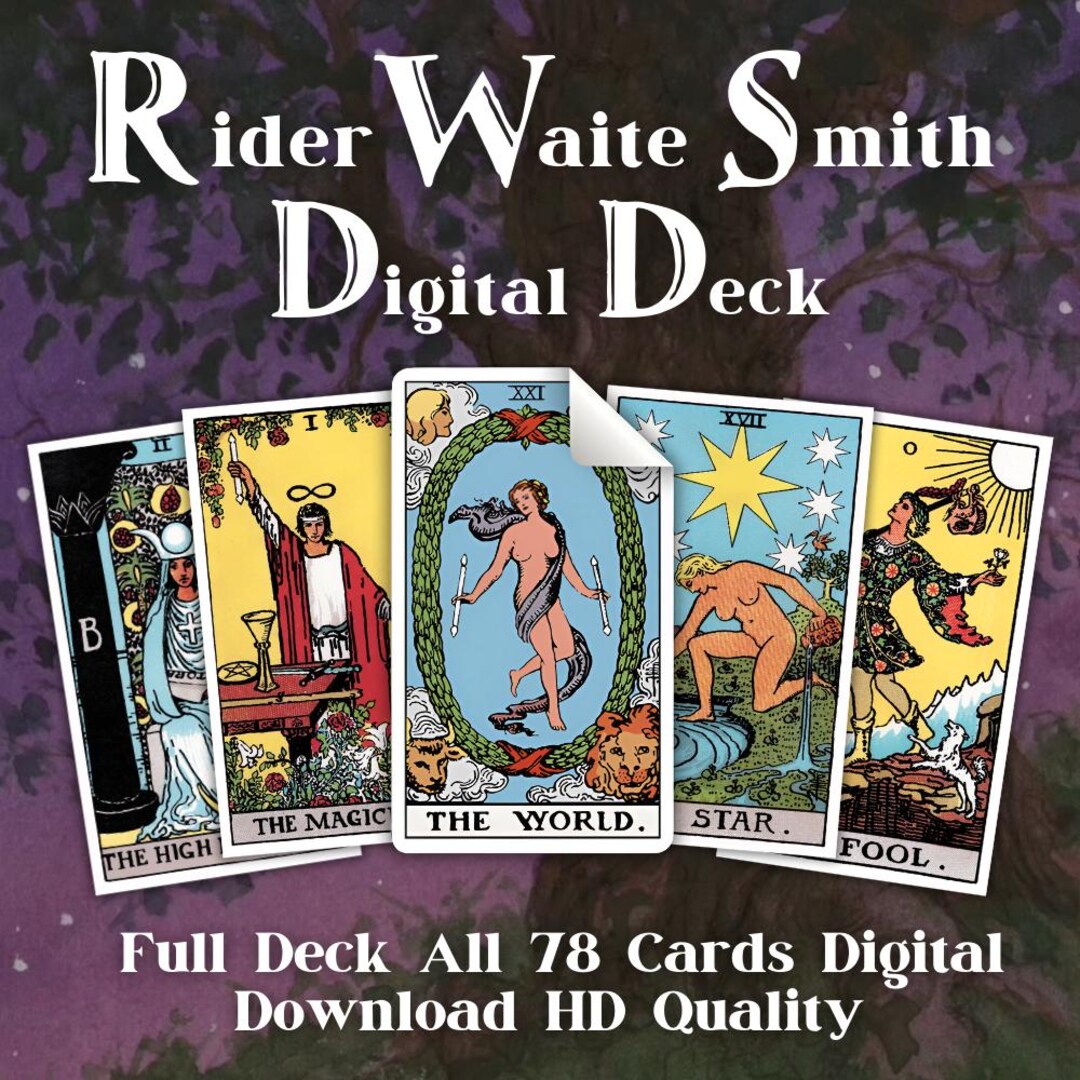 Rider Waite Tarot Card Deck: 78 Card High-resolution Scans (digital ...
