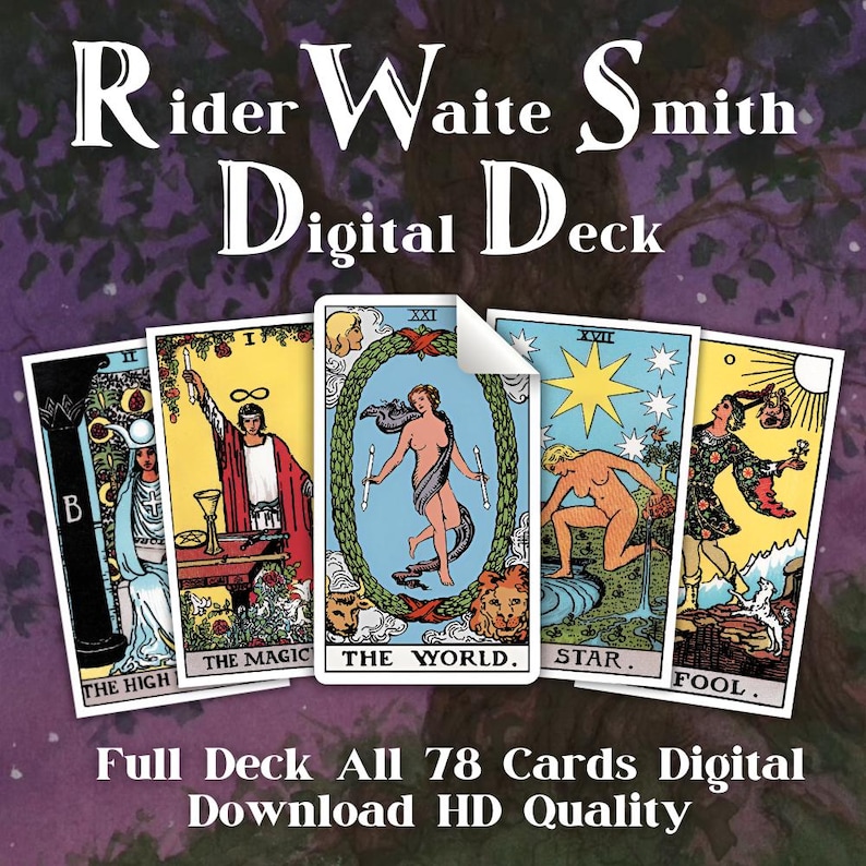 Rider Waite Tarot Card Deck: 78 Card High-resolution Scans (digital ...