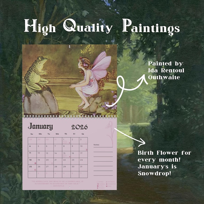 Fairy Calendar 2026 I Fairy Whimsical Decor I Cicely Mary Barker Flower ...