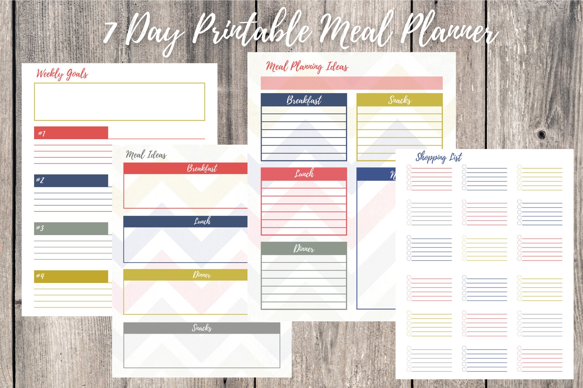 Printable 7 Day Meal Planner - Best Culinary and Food