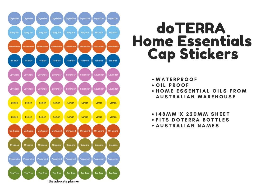 IMPRESO - doTERRA Home Essentials Kit Cap Stickers - Etsy España