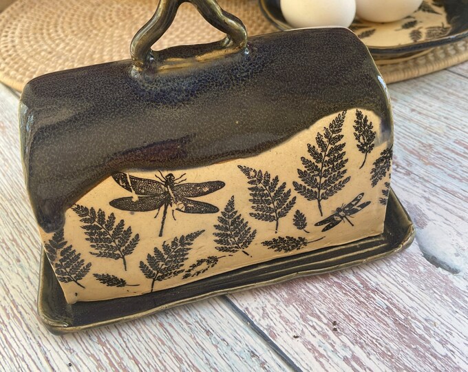 Dragonfly Butter Dish - Etsy