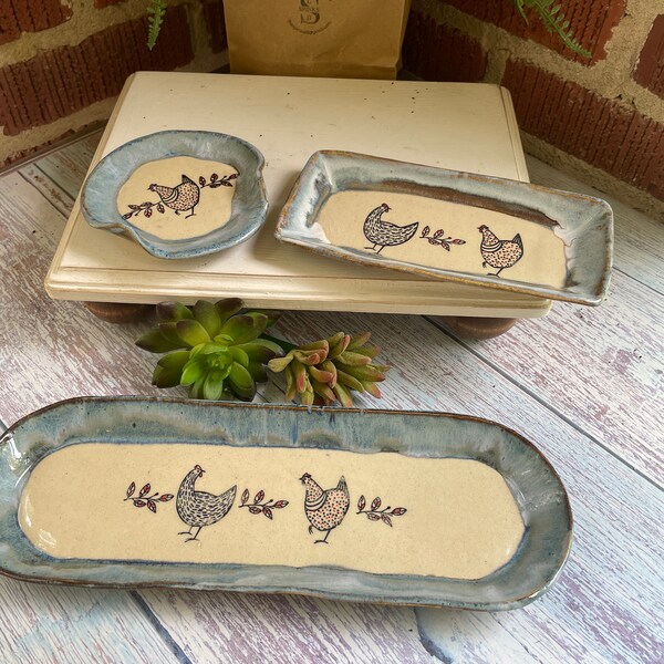 Pottery Chicken - Etsy