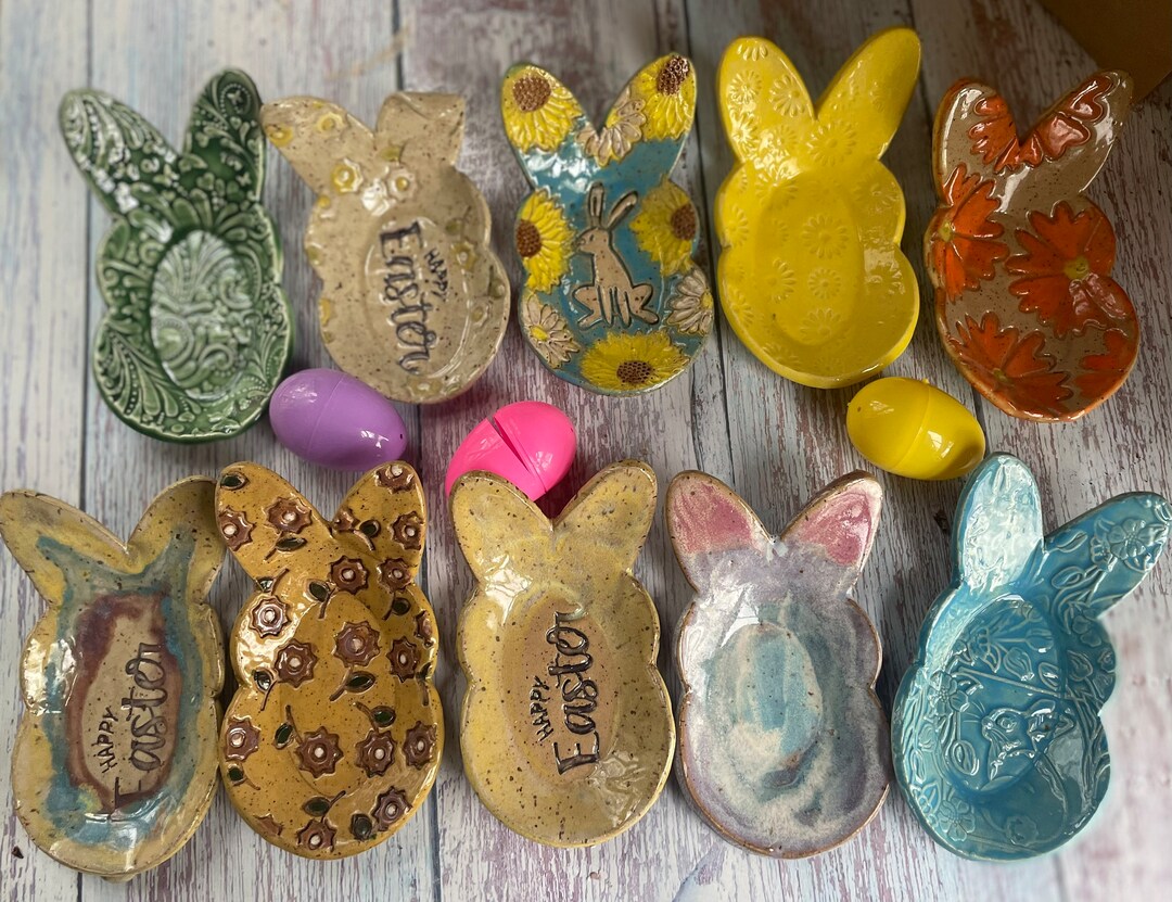 Easter Bunny Trinket Dishes - Etsy