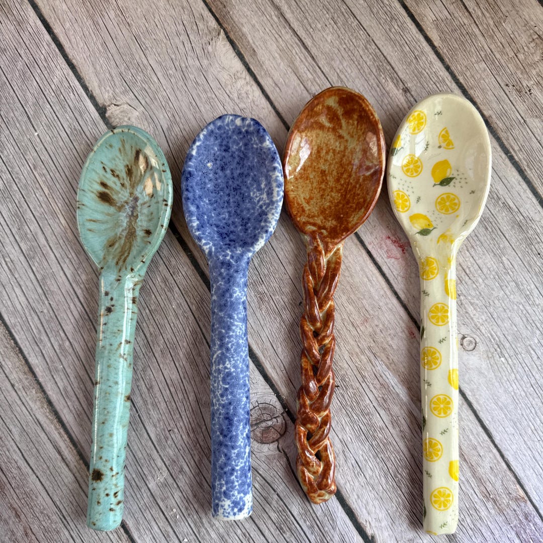 Ceramic Spoons, Stoneware Serving Spoons - Etsy