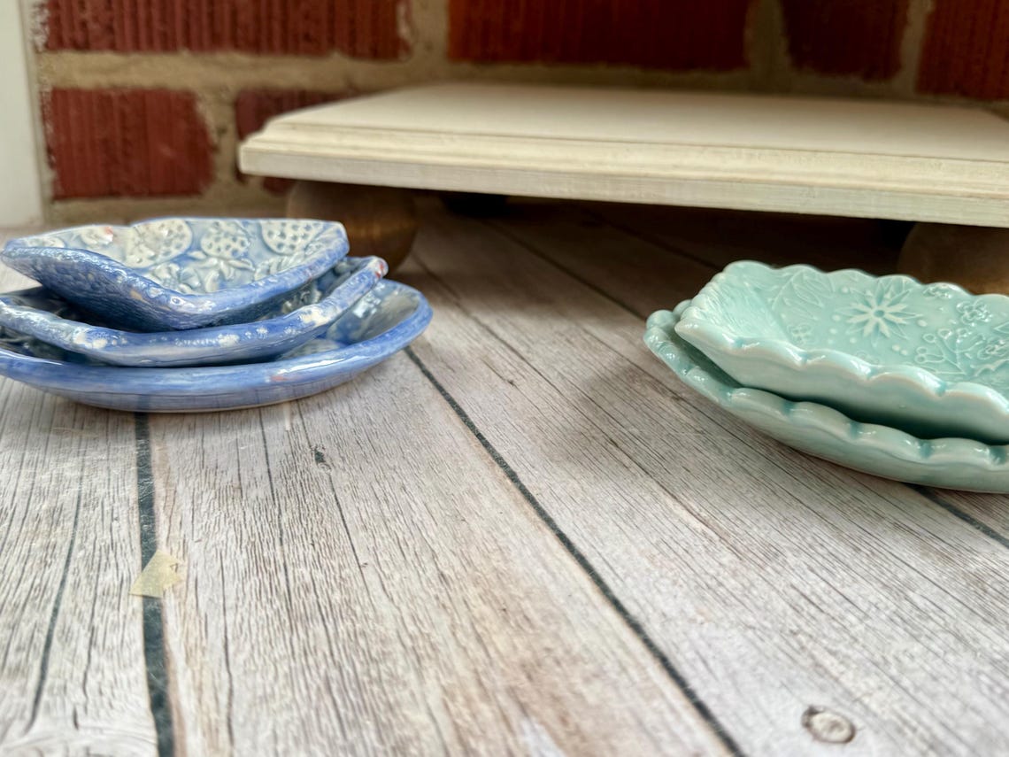 Small Dish Sets, Spring Pottery, Trinket Bowl Sets - Etsy