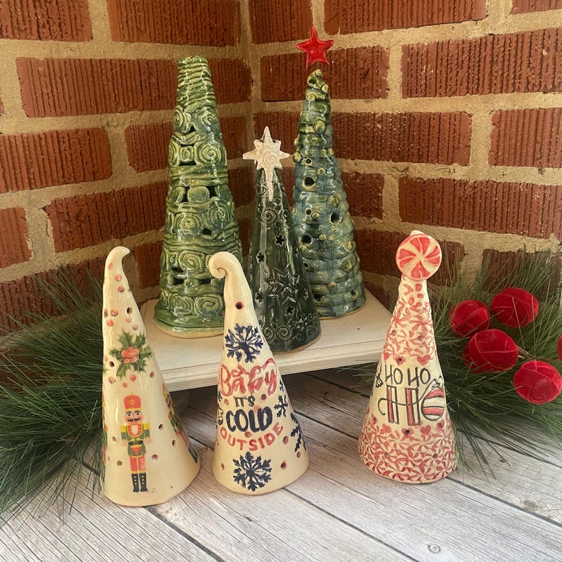 Pottery Luminary - Etsy