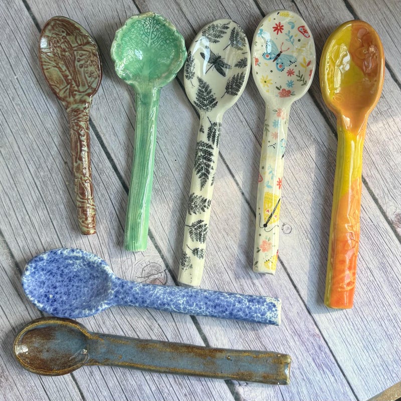 Stoneware Serving Spoons - Etsy