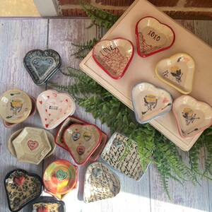 Valentines Heart Mini Dish Sets - Etsy