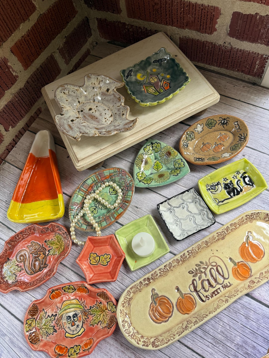 Hand-painted Fall Trinket Dish: Autumn Decor - Etsy