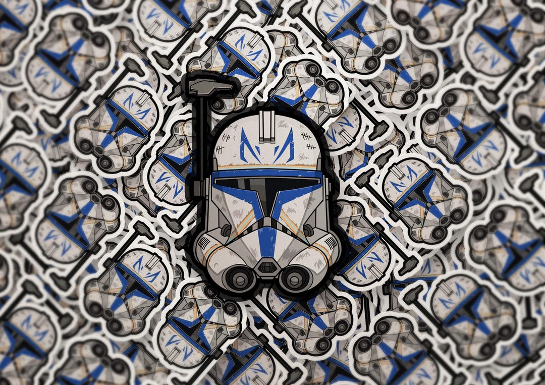 Captain Rex Helmet Sticker – Star Wars Clone Wars 501st Vinyl Sticker ...