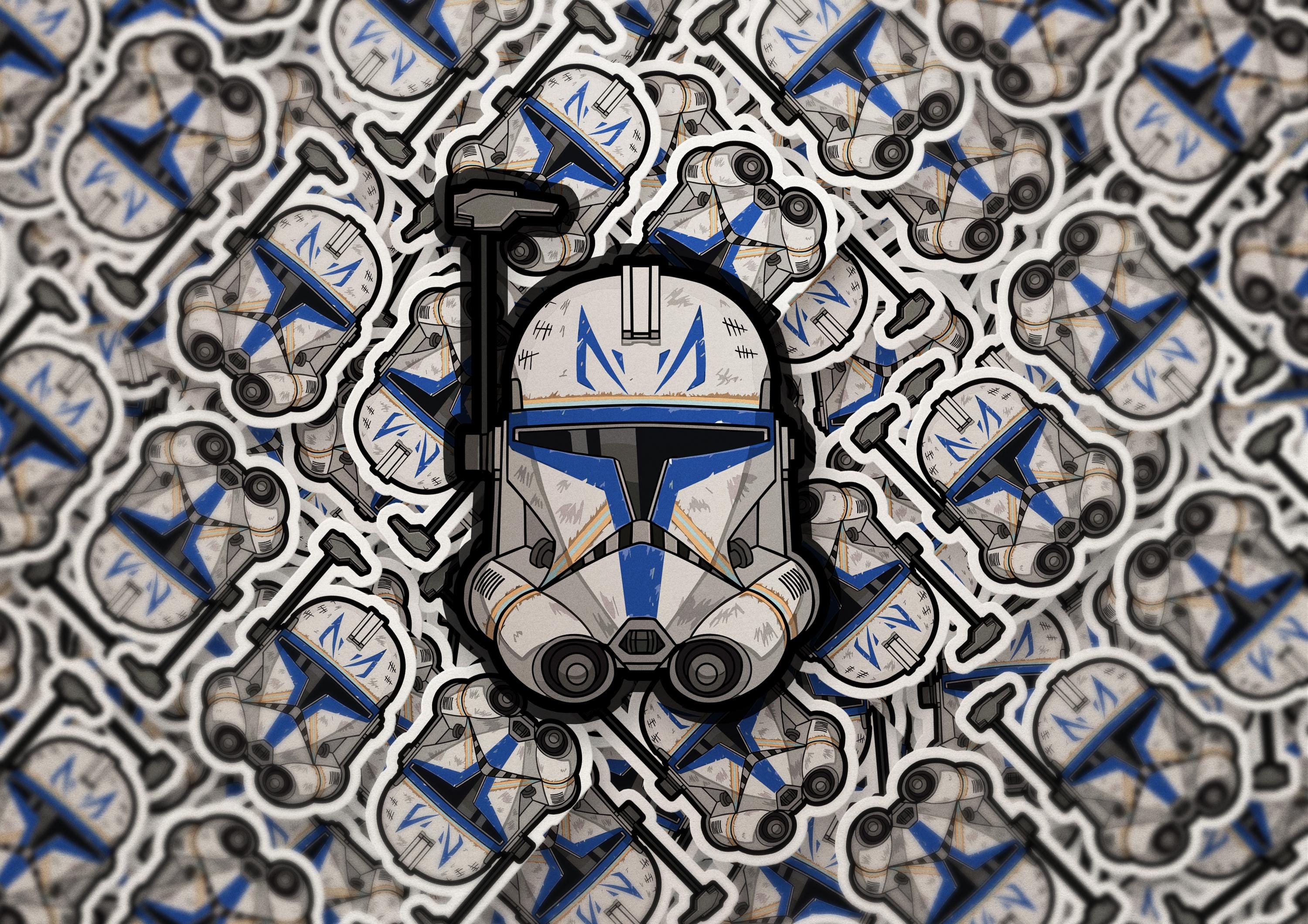 Captain Rex Helmet Sticker – Star Wars Clone Wars 501st Vinyl Sticker ...