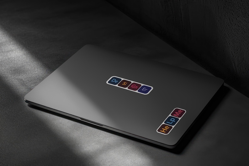 Help Me Sticker | Graphic Design Keyboard Art Decal | Funny Laptop ...