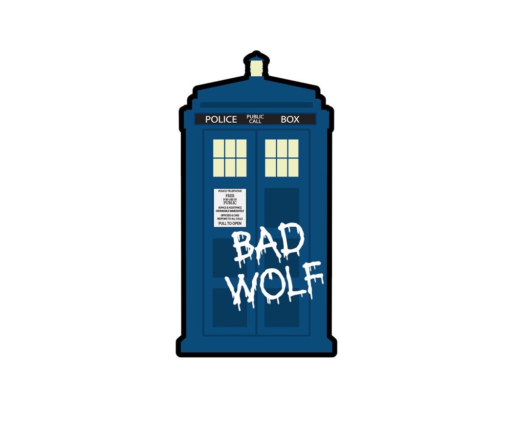 Bad Wolf TARDIS Sticker | Doctor Who-inspired Vinyl Decal | Time Travel ...