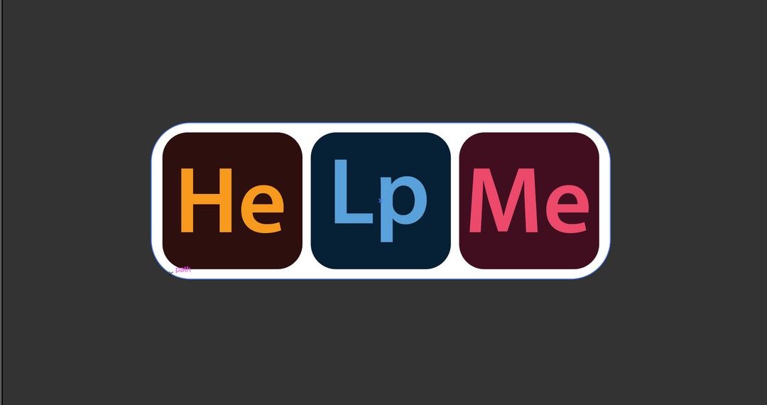 Help Me Sticker | Graphic Design Keyboard Art Decal | Funny Laptop ...