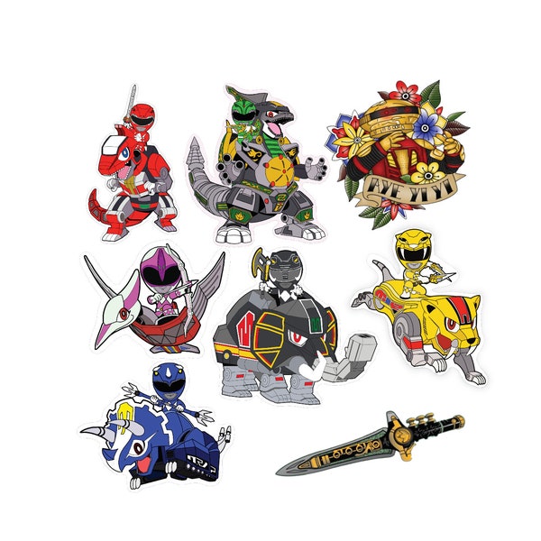 Power Rangers Stickers - Etsy