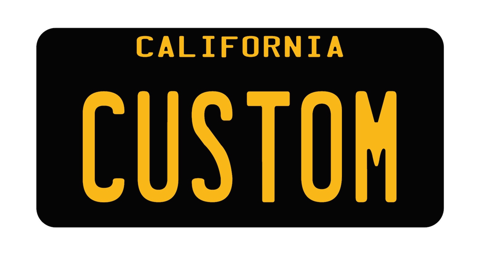 Custom California License Plate Sticker - Etsy