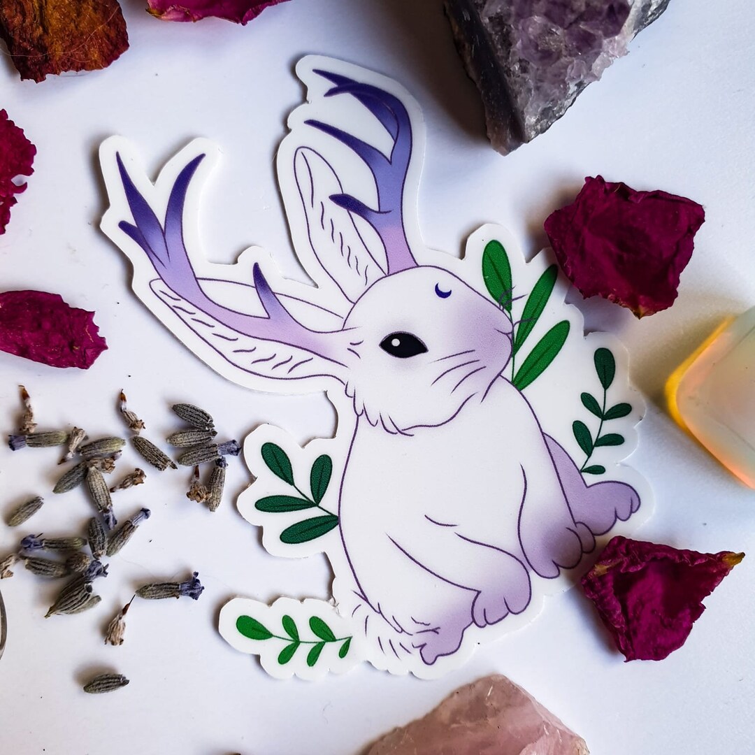 Jackalope Cute Sticker / Mythical Creature - Etsy
