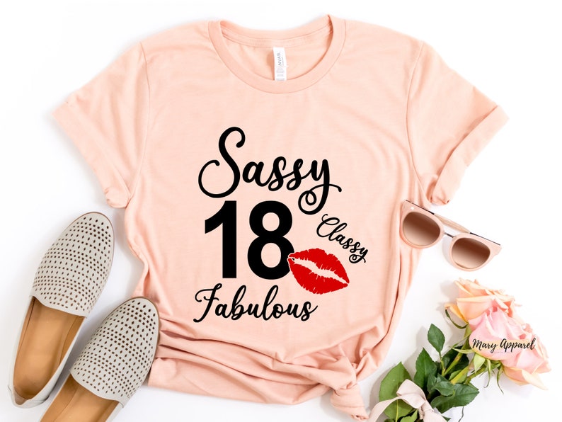 18th Birthday Shirt, Sassy Classy Fabulous 18th Shirt, 18th Birthday ...