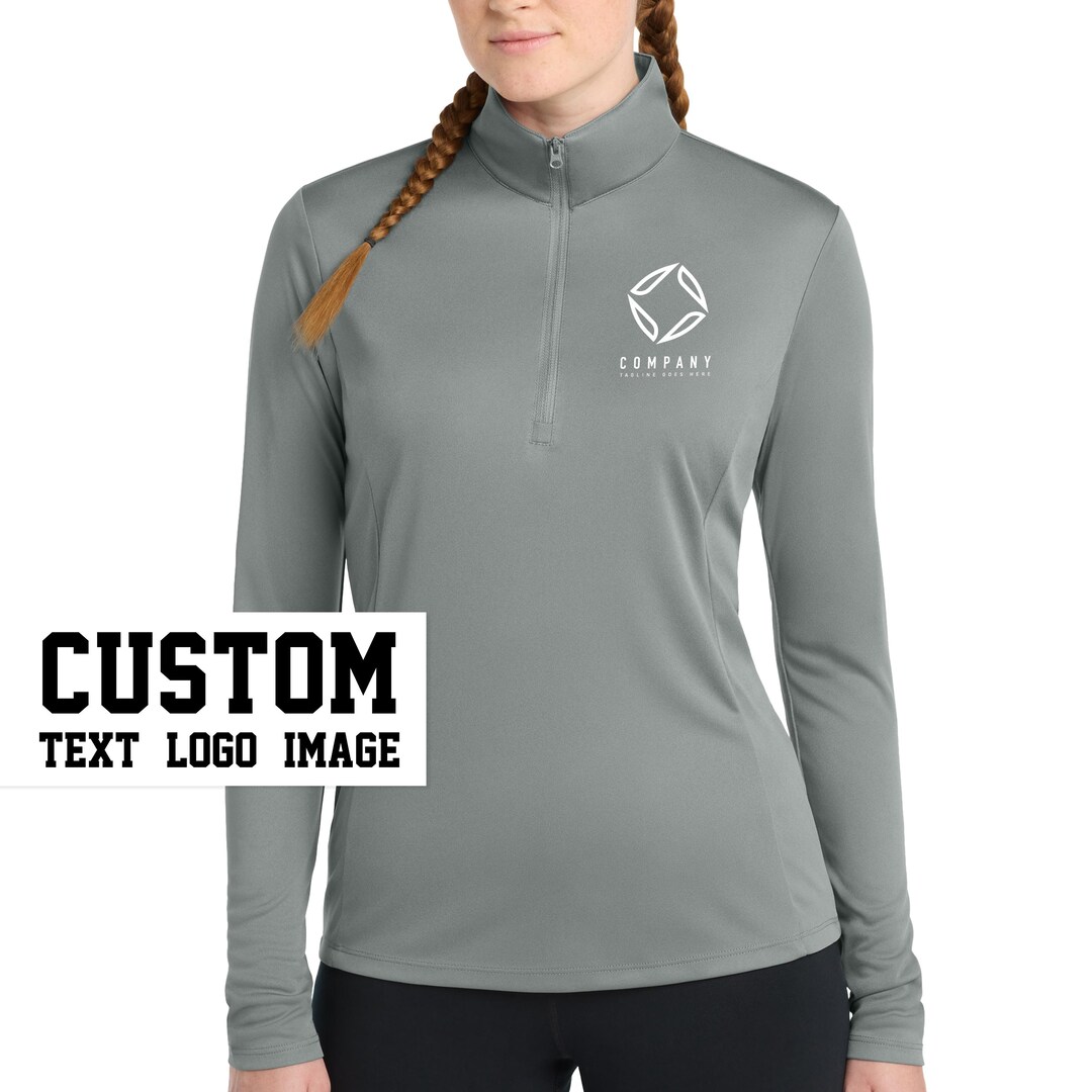 Performance Quarter Zip Pullover – Custom Logo Sweatshirt, Moisture ...