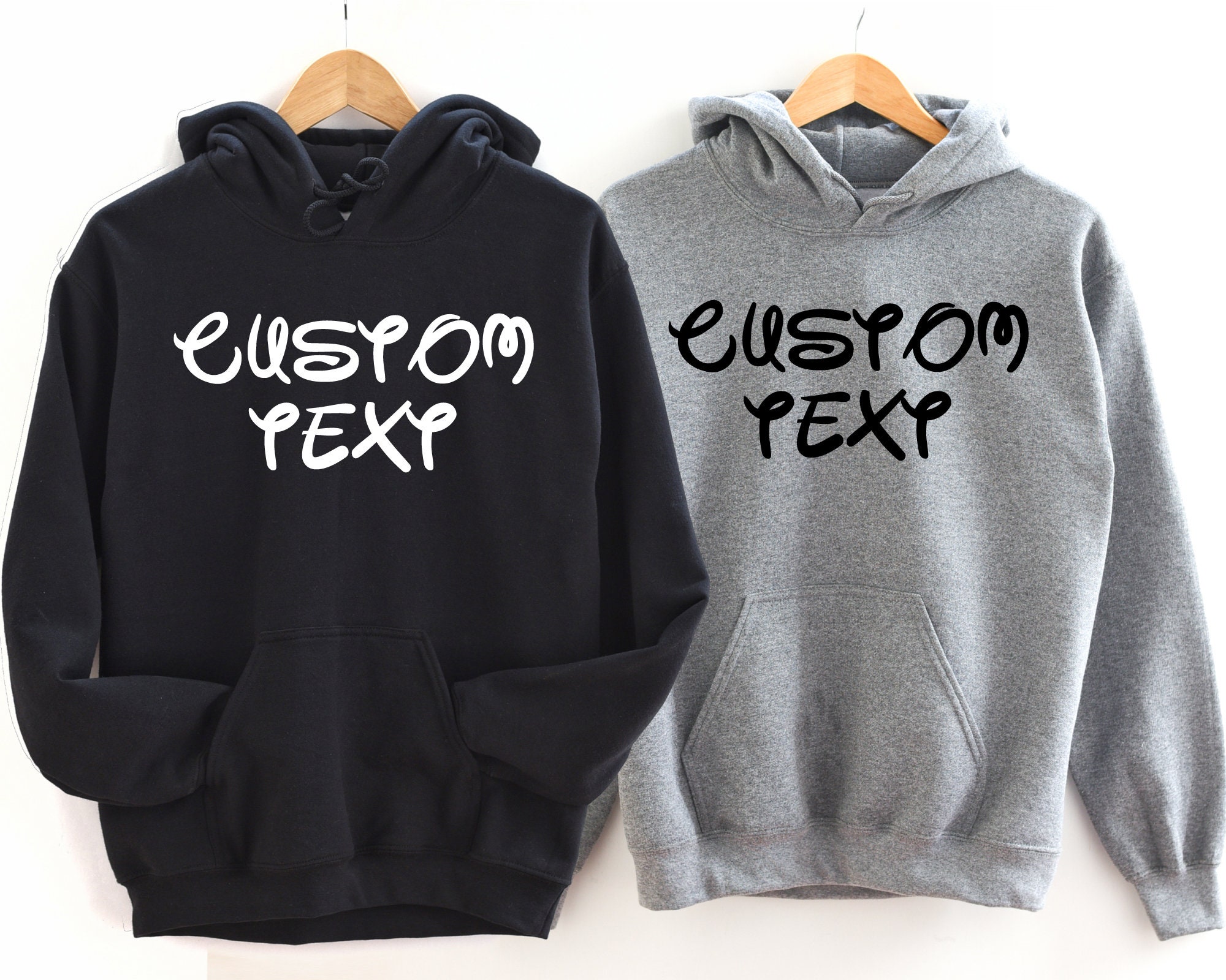 Custom Text Hoodie Personalized Text Hoodie Your Design - Etsy