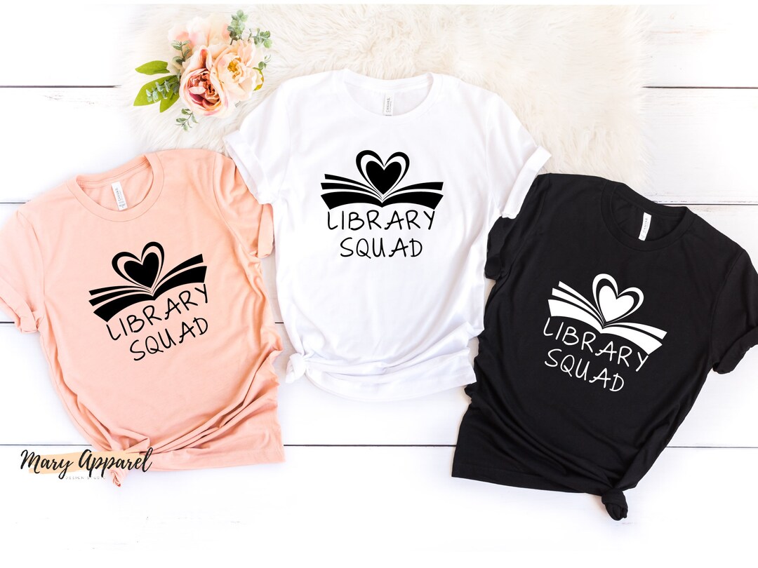 Library Squad Shirt, Librarian Shirt, Book Shirt, Gift for Book Lover ...