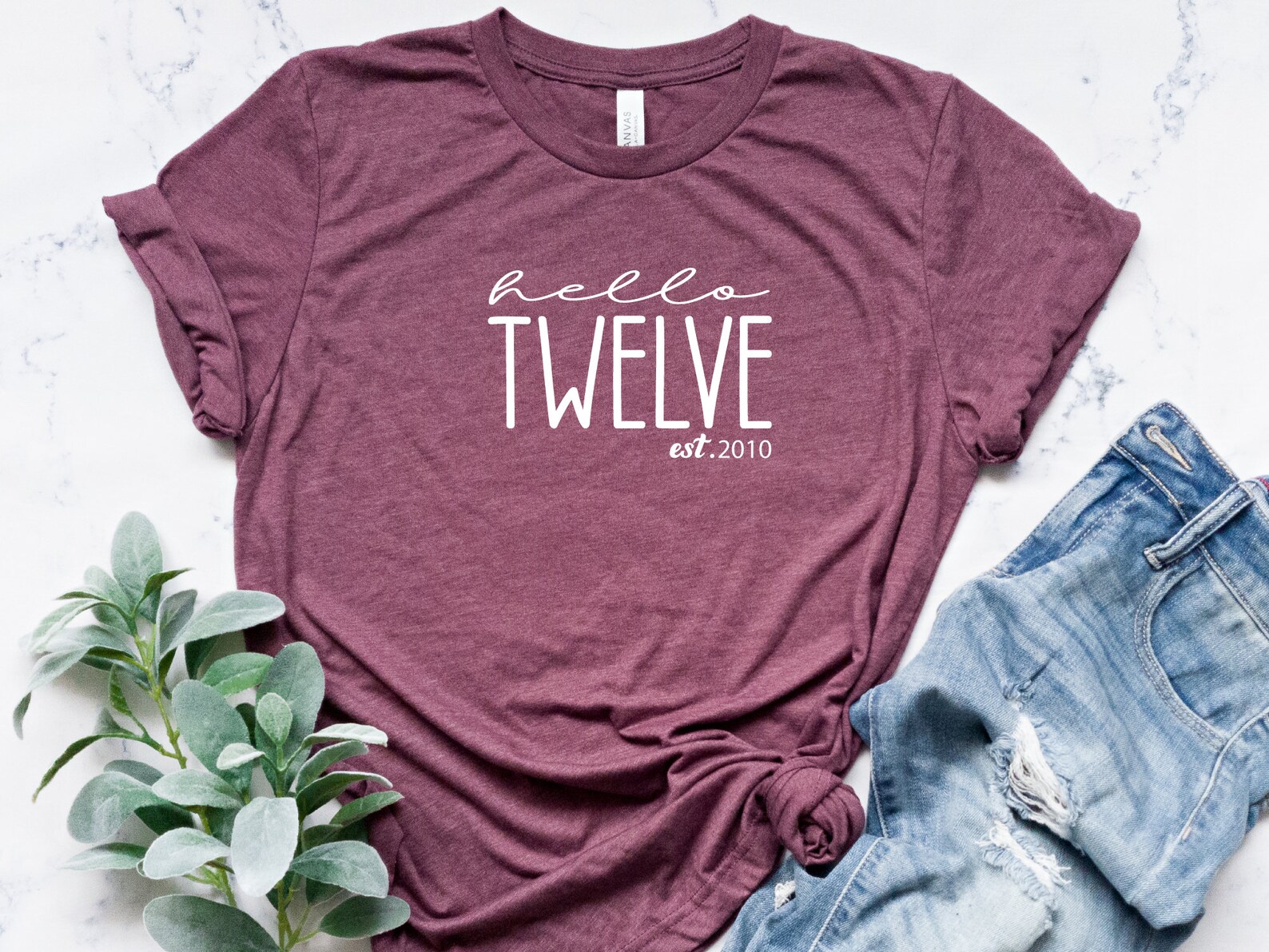 Hello Twelve Shirt 12th Birthday Shirt Hello 12 Shirt 12th - Etsy