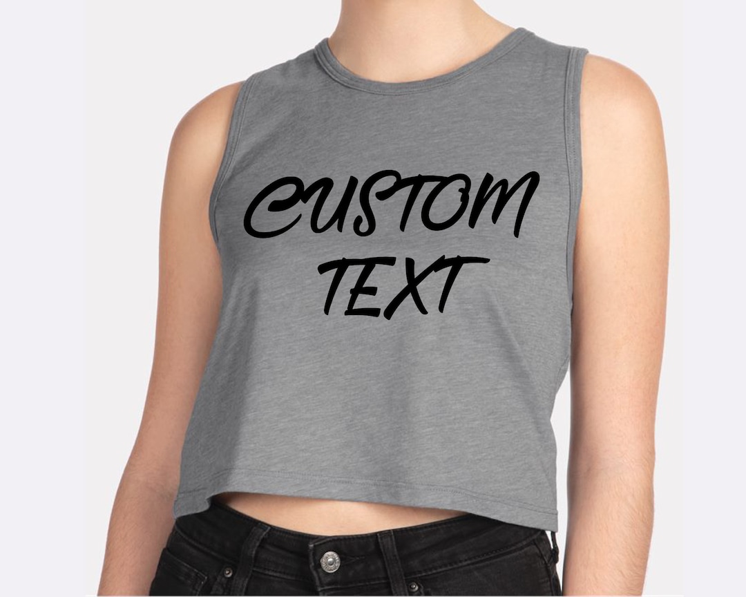 Personalized Women's Crop Tank Top, Custom Tank Tops, Add Your Own Text ...