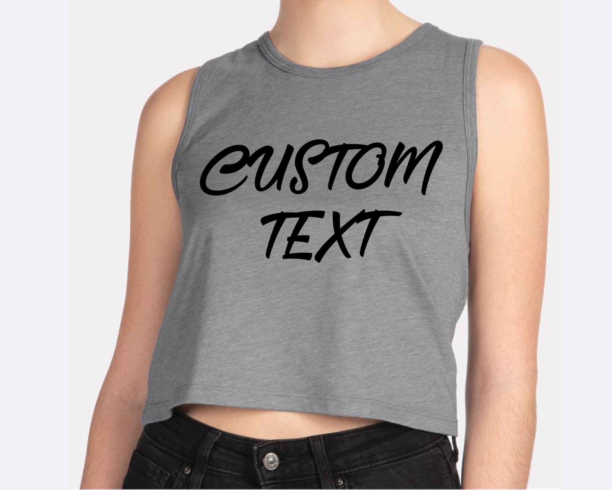 Personalized Women's Crop Tank Top Custom Tank Tops Add - Etsy