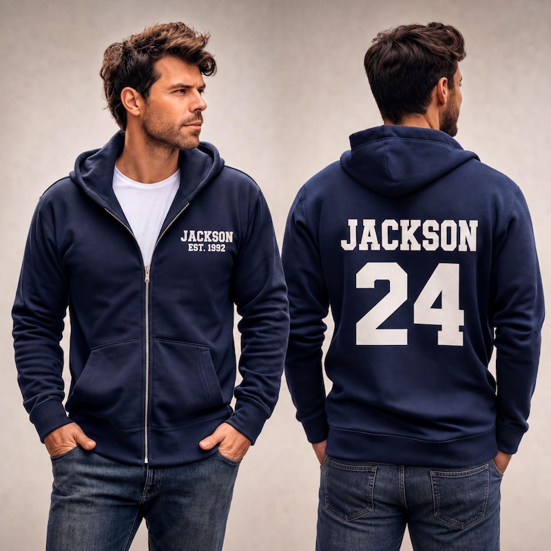 Custom Hoodie Full Front - Etsy