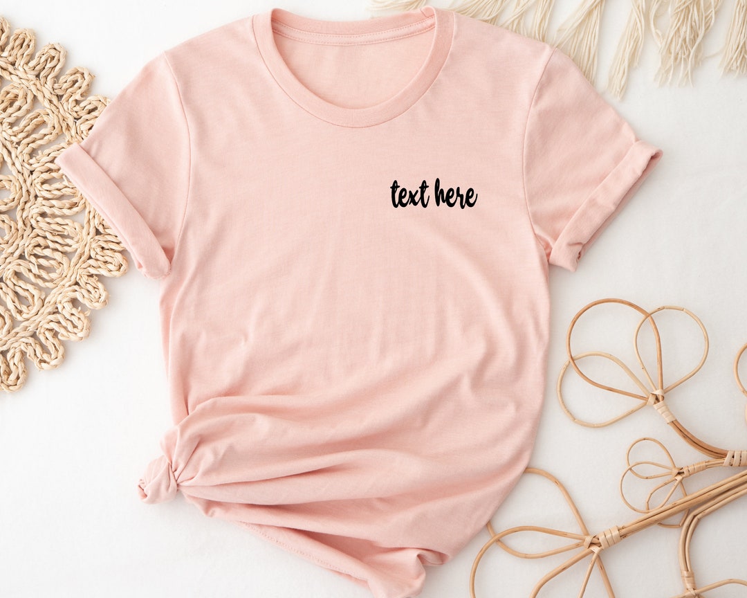 Custom Left Chest Script Shirt, Custom Shirt, Personalized T-shirts ...