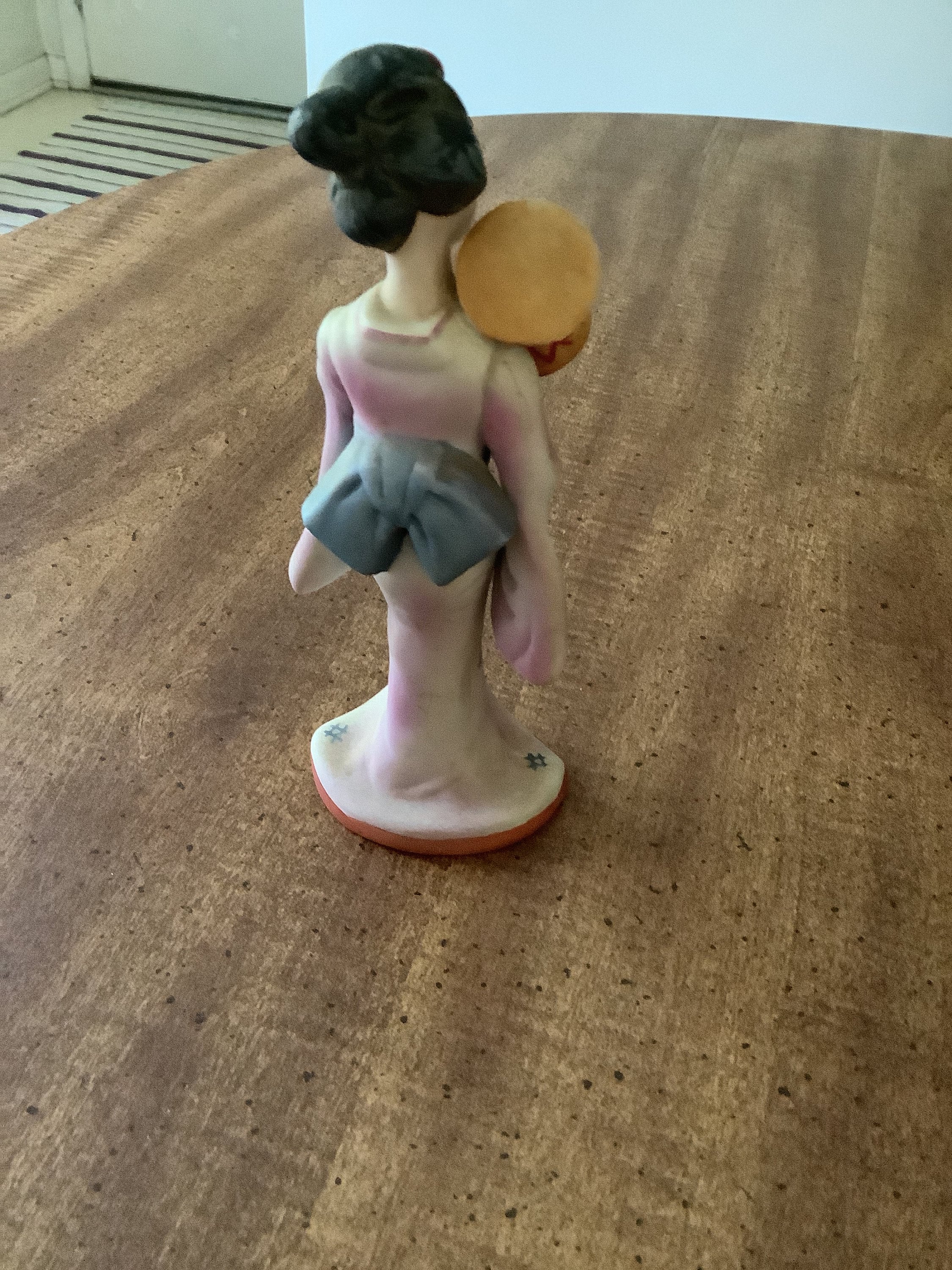 Vintage Japanese Geisha Figurine Porcelain With Instrument 7 Ceramic ...