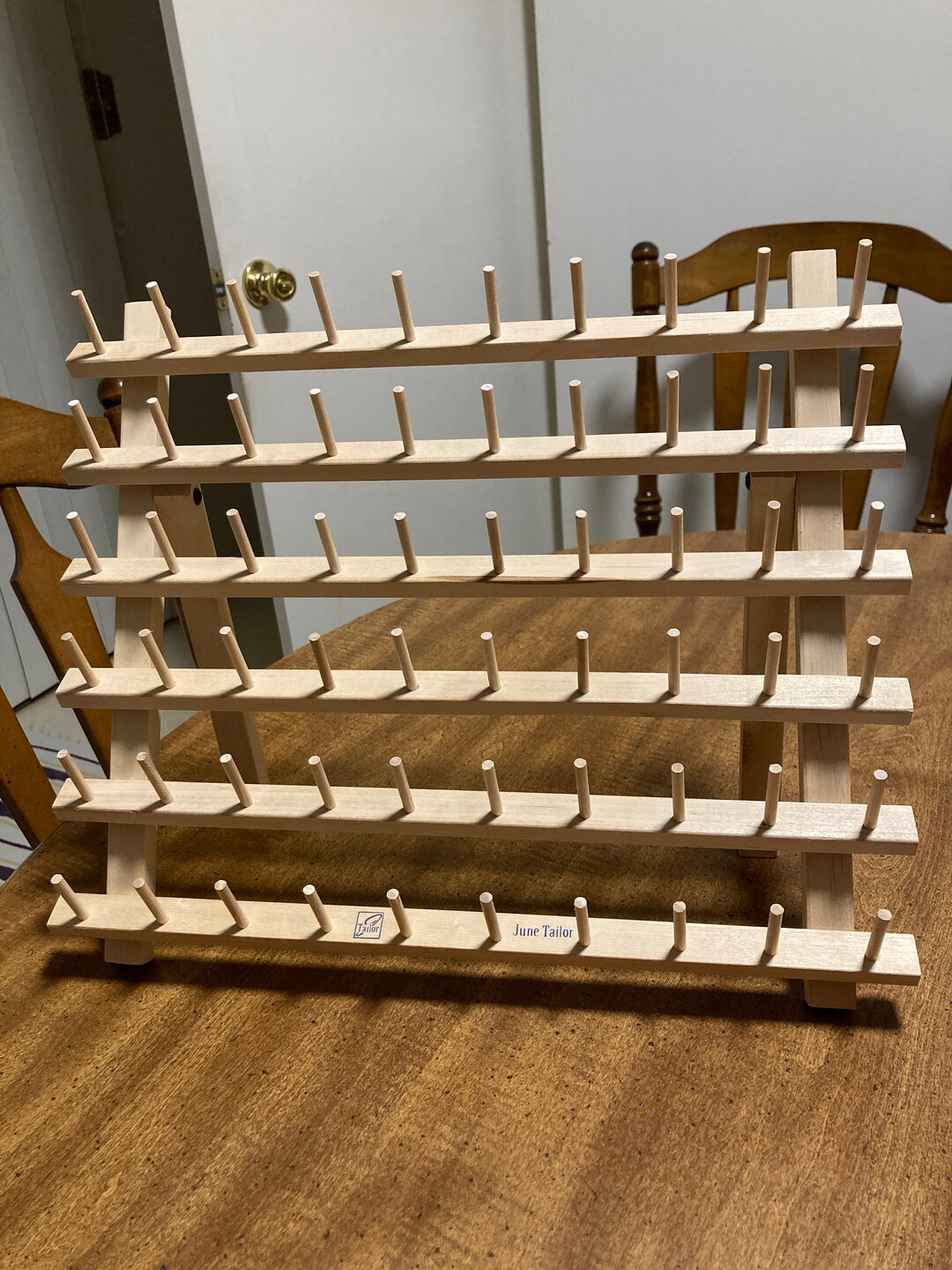 June Taylor 60 Cone Spool Rack Wood Thread Holder Table Top or - Etsy
