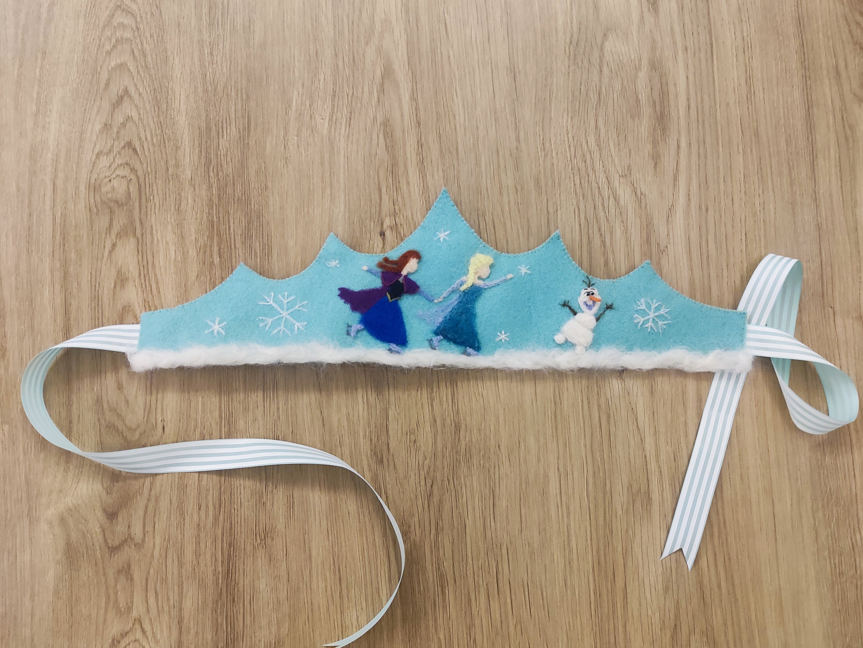 Frozen Birthday Crown, Elsa Birthday Crown, Elsa Waldorf Crown, Felted ...