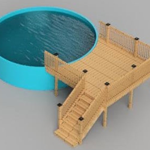 Above Ground Pool Deck Plans 8x16 - Etsy
