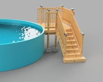 Plans for Above Ground Pool Deck 12x14 24' Round Pool - Etsy
