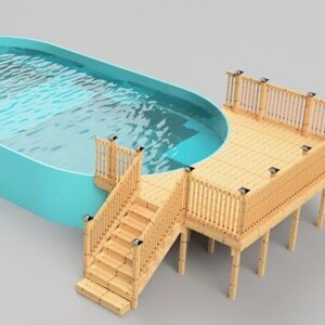 Freestanding Deck Plans With Step by Step Video Tutorial - Etsy Canada