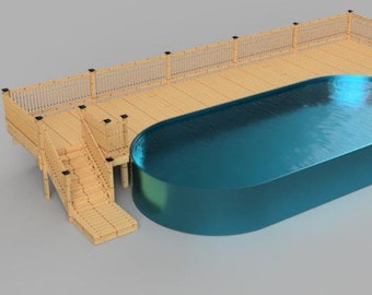 Plans for Above Ground Pool Deck 6x10 - Etsy