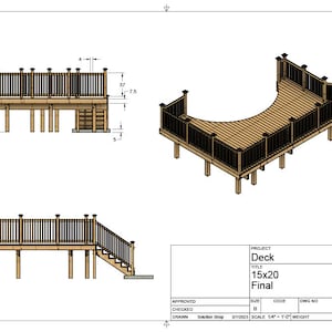 Plans for Above Ground 15x20 Pool Deck for 15' Round Pool 54" High - Etsy