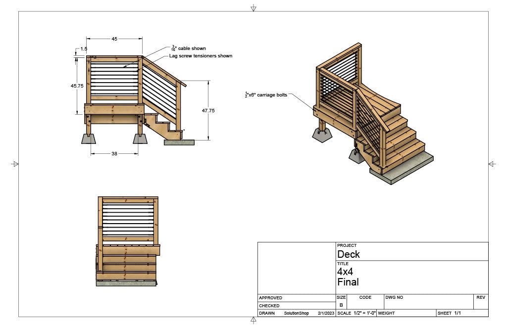 Plans for Above Ground Pool Deck 4'x4' for a - Etsy