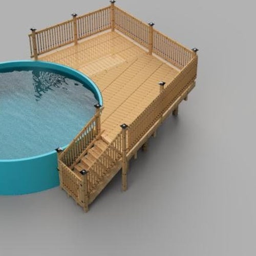 Plans for Above Ground Pool Deck 10x12 18' Round Pool. . - Etsy