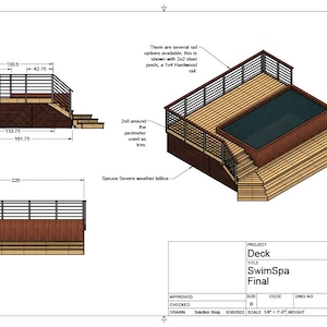 Deck Plans for 8'x 14.5' Swim Spa - Etsy