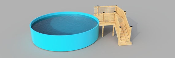 Plans for Above Ground Pool Deck 8x8 21' Round Pool. - Etsy