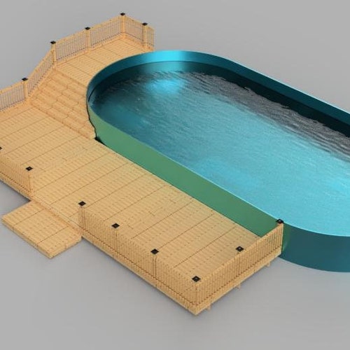 Above Ground Pool Deck Plans 8x16 - Etsy