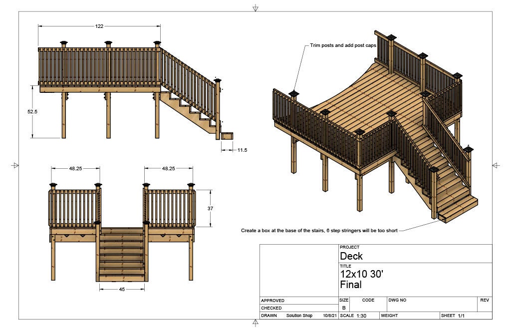 Plans for Above Ground Pool Deck (10x12) 27' Round Pool. - Etsy
