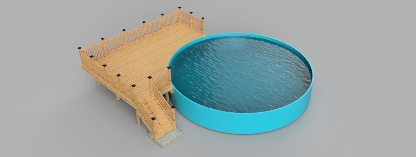 Plans for Above Ground Pool Deck (25x17) 27' Round Pool - Etsy