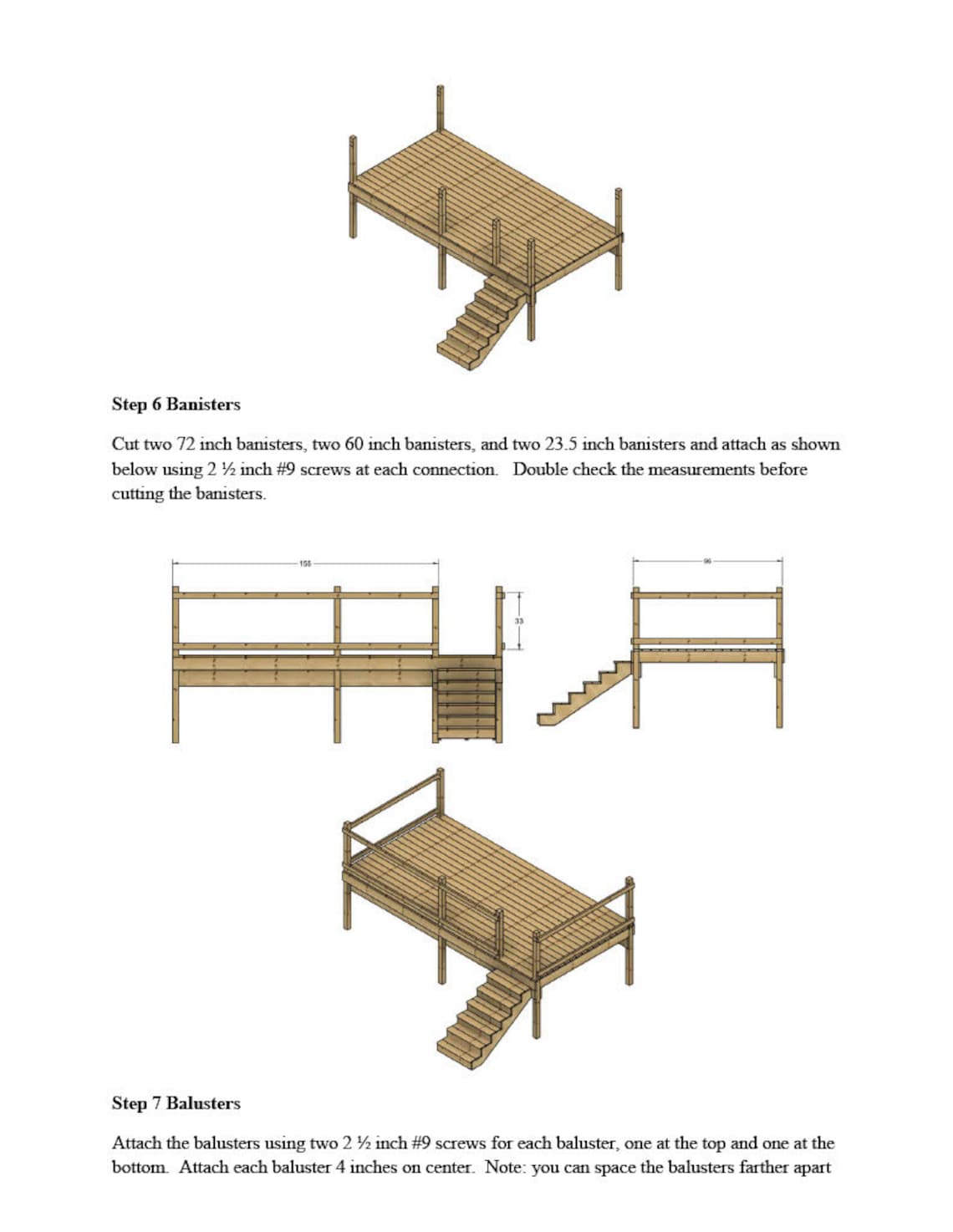 Above Ground Pool Deck Plans 8x16 - Etsy