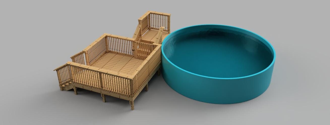 Plans for Above Ground Pool Deck Multi-level 10x10 and 4x4 for 18 ...