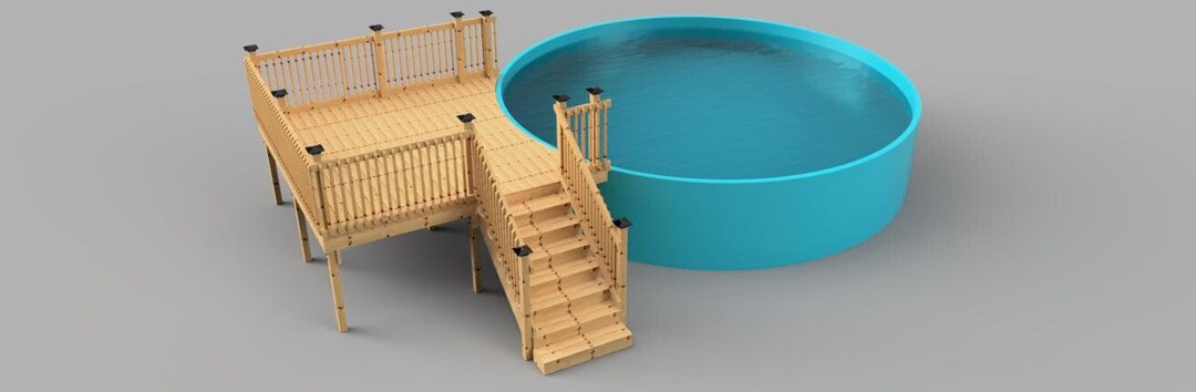 Plans for Above Ground Pool Deck (12x12) 21' Round Pool 54" High - Etsy