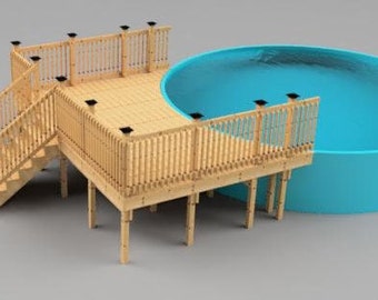 Plans for Above Ground Pool Deck 6x10 - Etsy